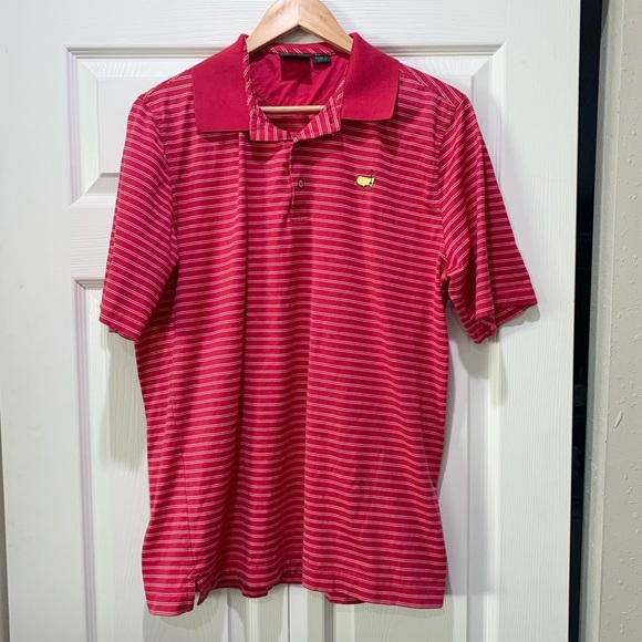 Masters | Shirts | Masters Pink Striped Golf Polo | Poshmark
